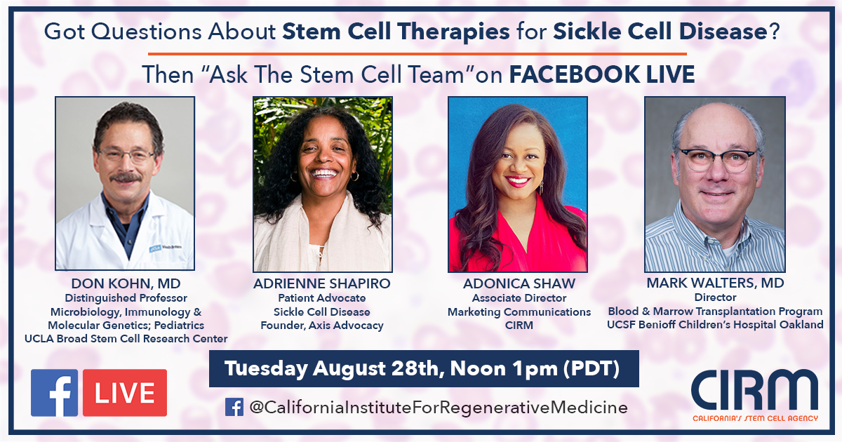 Join us for our next installment of “Ask The Stem Cell Team” on August ...
