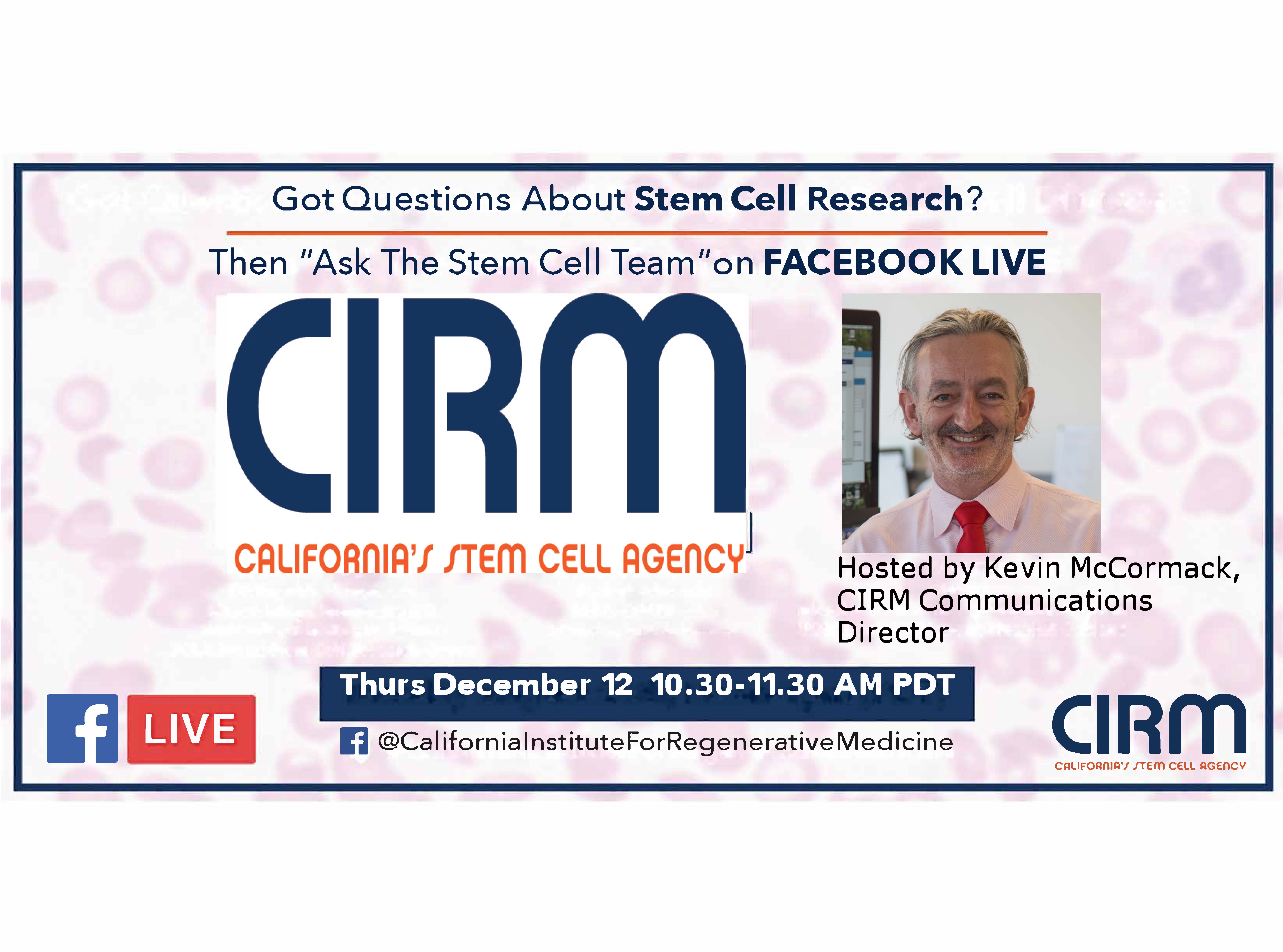 Facebook Live: Ask the Stem Cell Team | The Stem Cellar